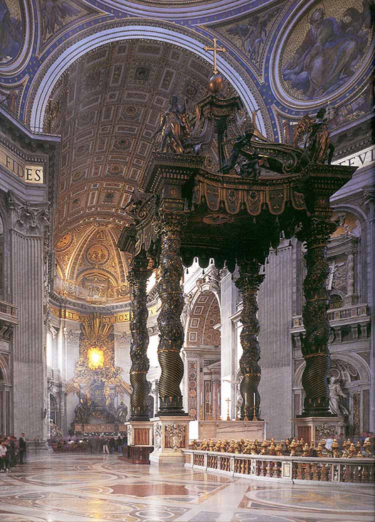 Baldacchino di Bernini - Descrizione dell'opera e mostre in corso - Arte.it